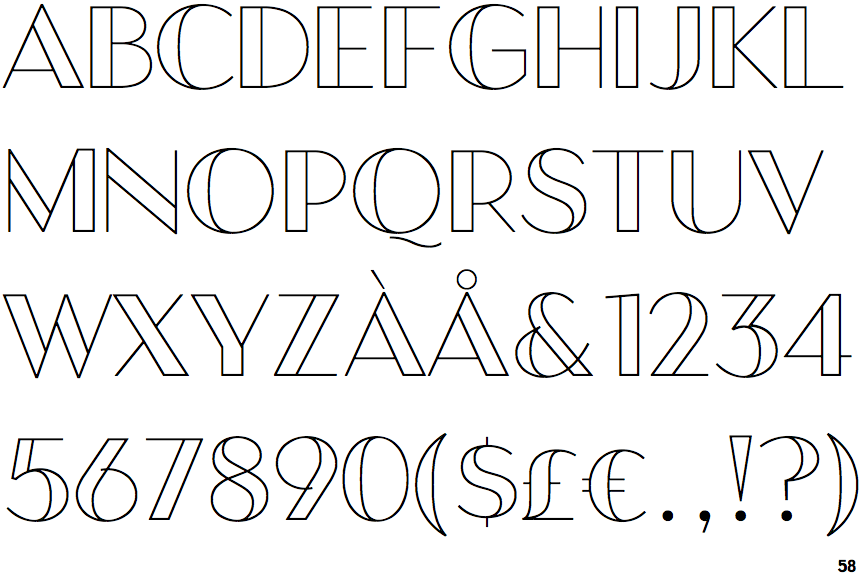 Identifont - Town Contrast Black Line