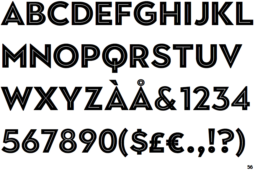 Identifont - Town Inline Black