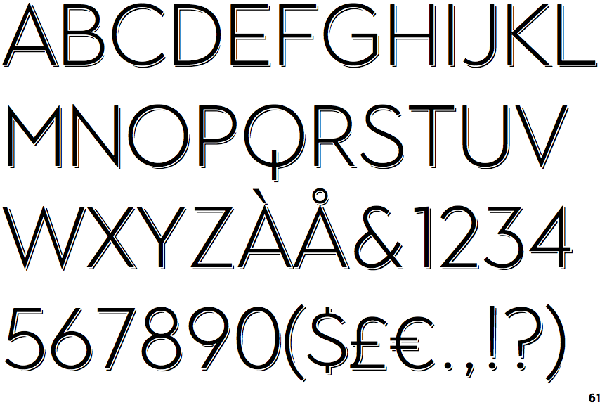 Identifont - Town Shadow Light