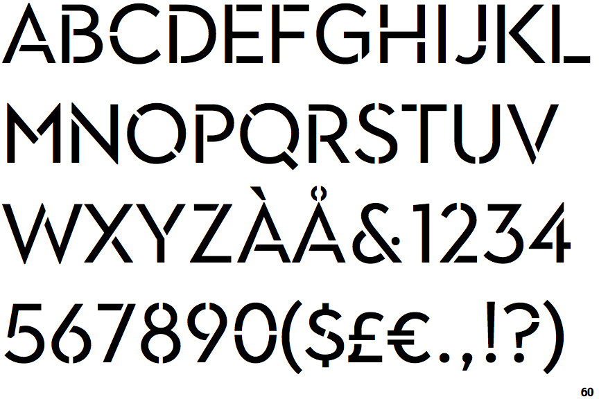 Identifont - Town Stencil