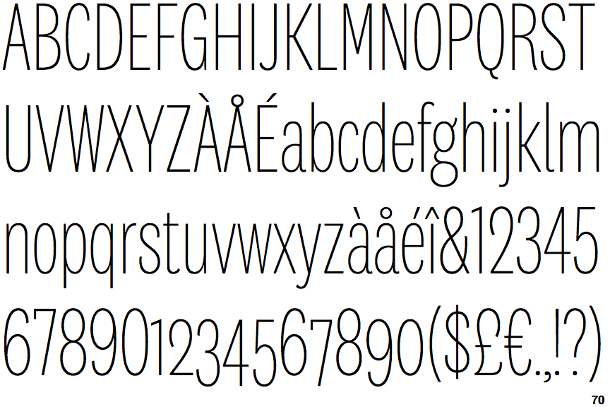 Identifont - National 2 Compressed Thin