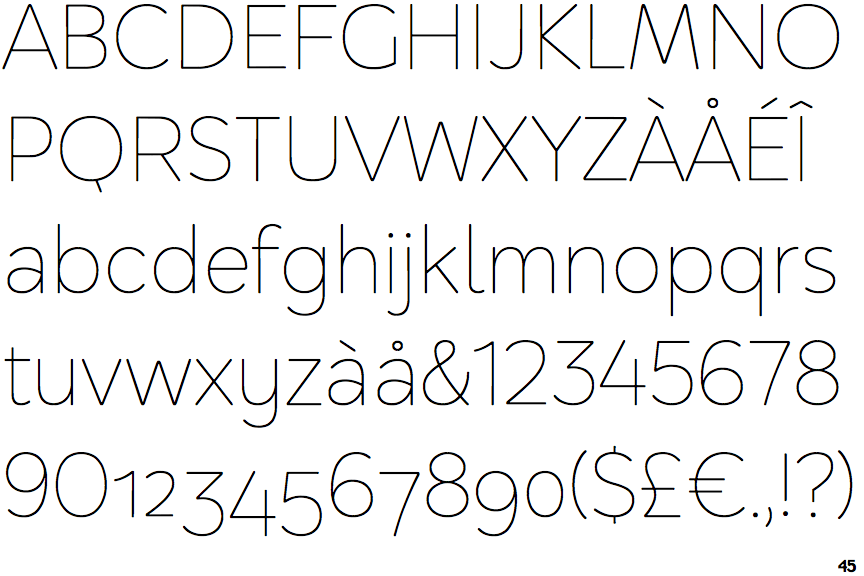 Identifont - Aromatica Extra Light