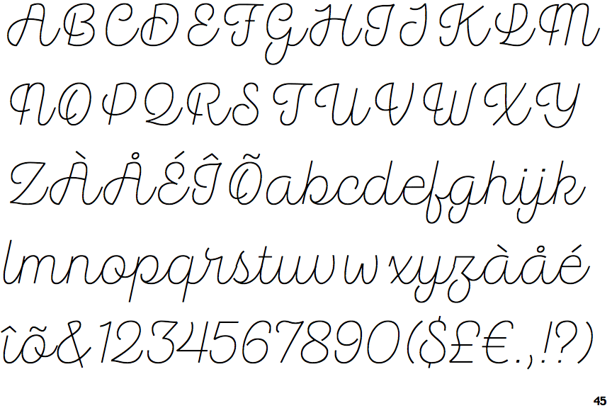 Identifont - Hogar Script Extra Light