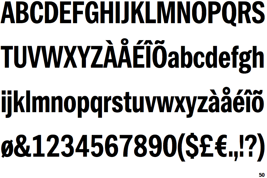 Identifont - Latino Gothic Compressed Bold