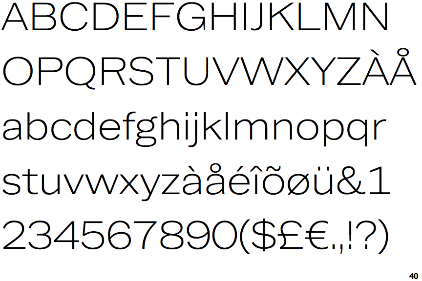 Identifont - Latino Gothic Expanded Light