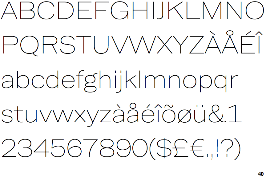 Identifont - Latino Gothic Expanded Thin