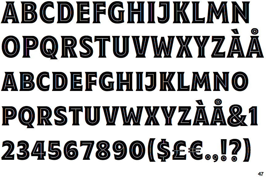 Identifont - Taberna Serif Black Inline