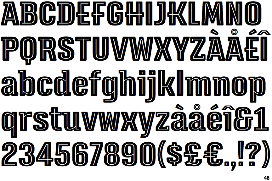 Identifont - Triump Black Inline