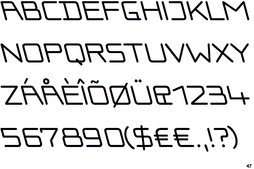 Identifont - Stndrd Display Slant