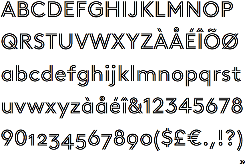 Identifont - LL Brown Inline Bold