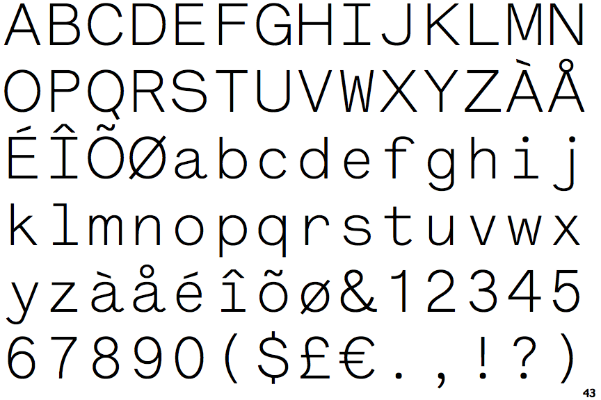 Identifont - LL Lettera Mono Light