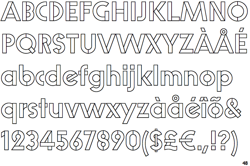 Identifont - LL Prisma Outline