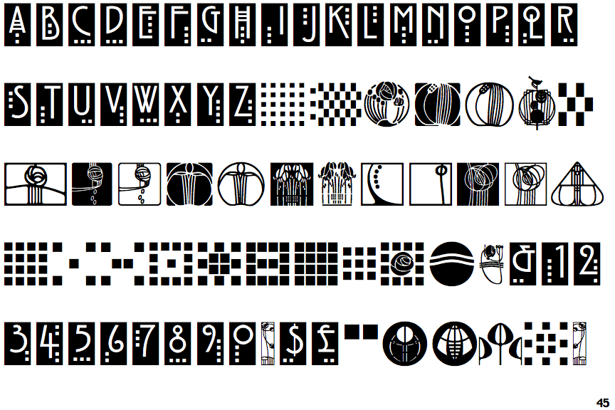 Identifont - ITC Rennie Mackintosh Ornaments