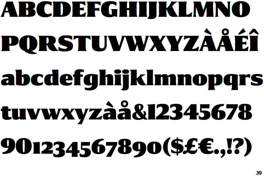 Identifont - Collier Compressed Black