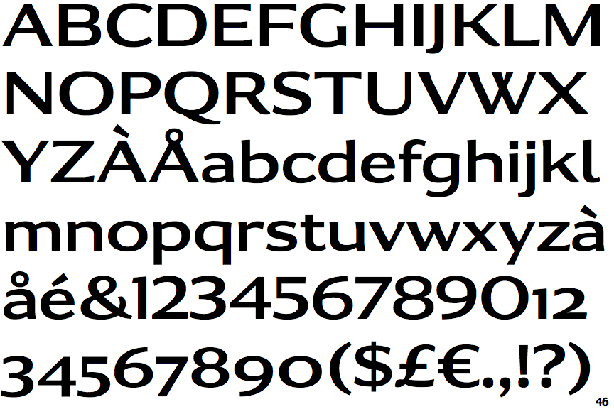 Identifont - Collier Sans Extra Wide