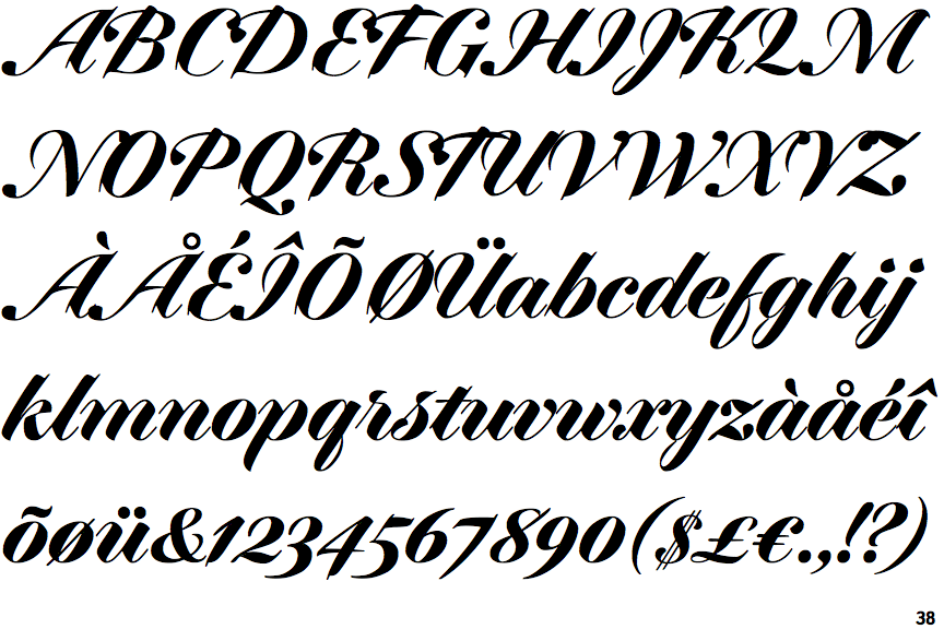 Identifont - Dunhill Script Black