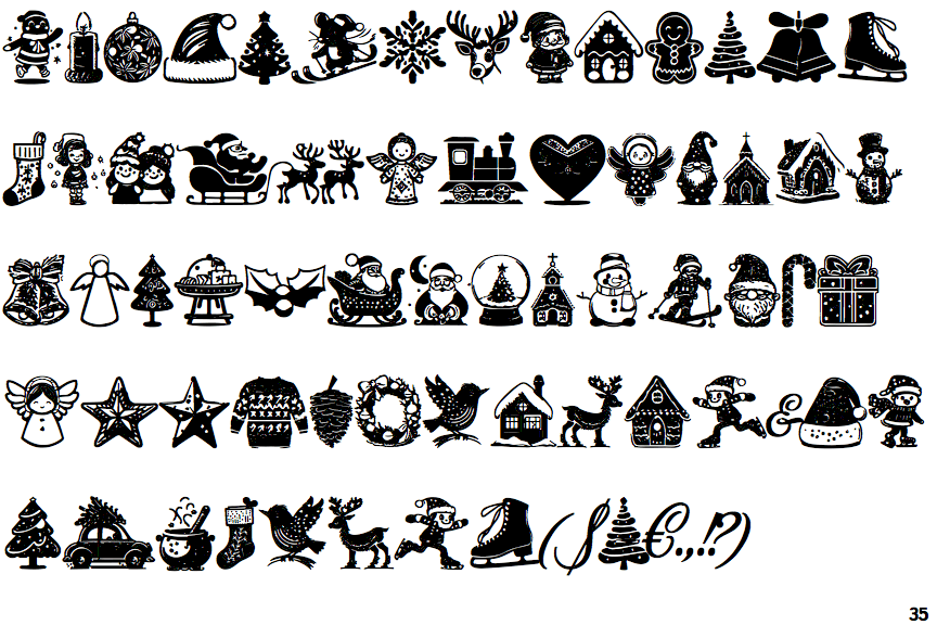 Identifont - Christmas Carol Symbols