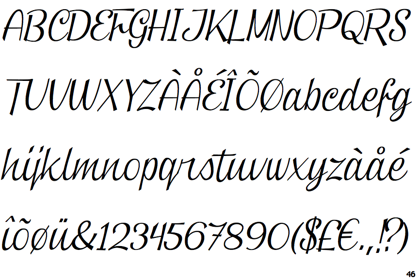 Identifont - Clipper Script Slanted
