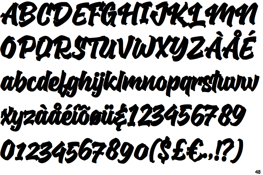 Identifont - Entropic Brush Bold