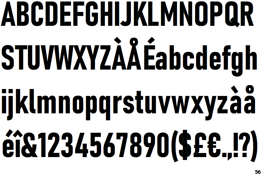 Identifont - Bahnschrift Bold Condensed