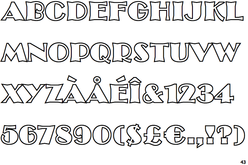 Identifont - Broaduro Layers Outline