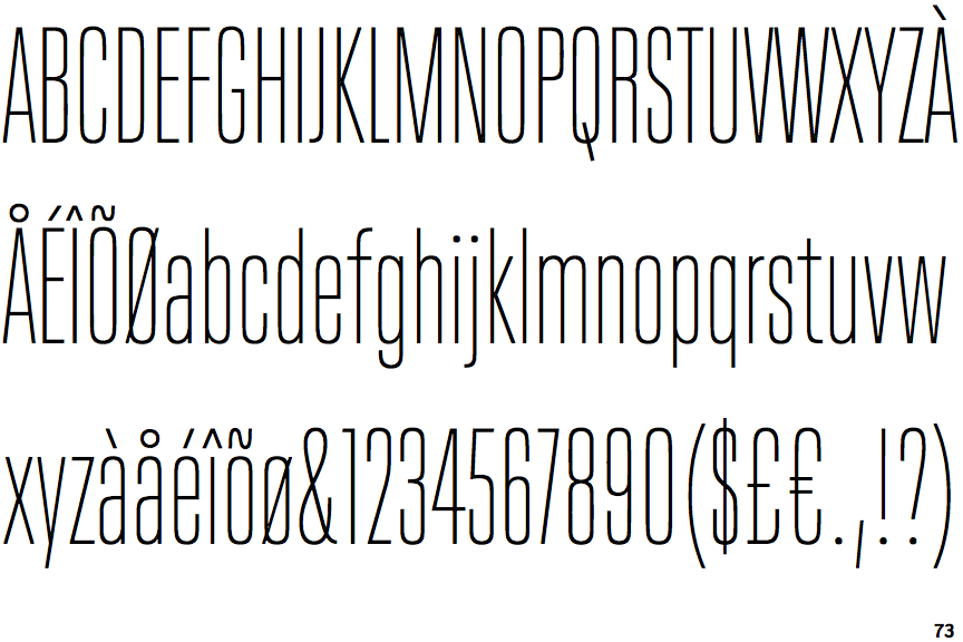 Identifont - Neue Plak Compressed Thin