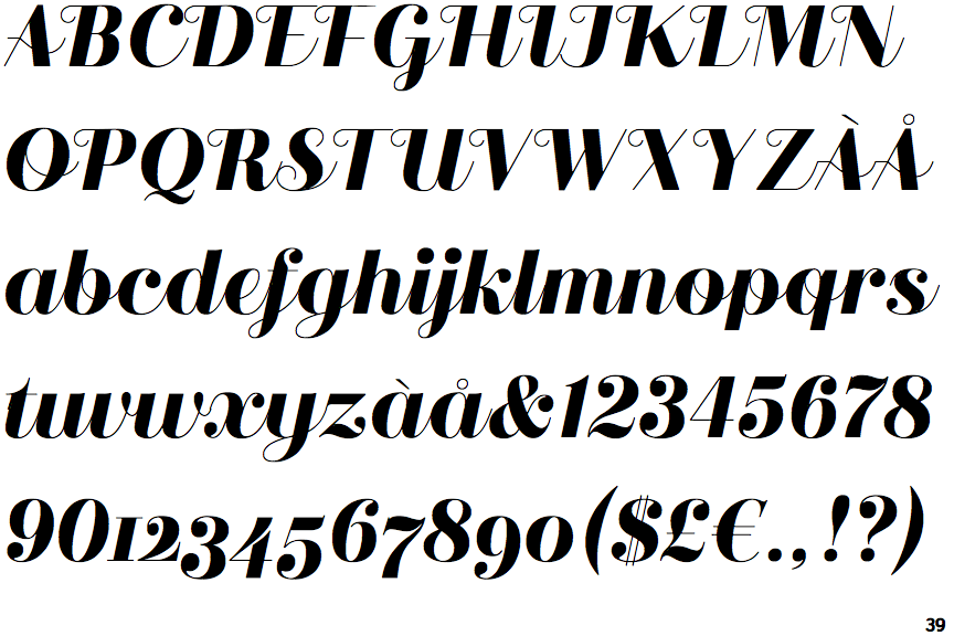Identifont - Didonesque Script Display Bold