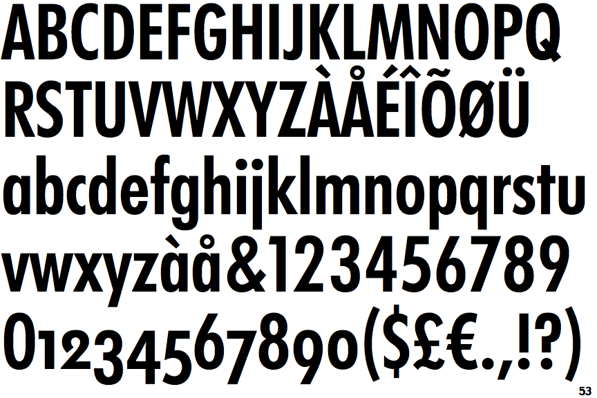 Futura Bold Condensed