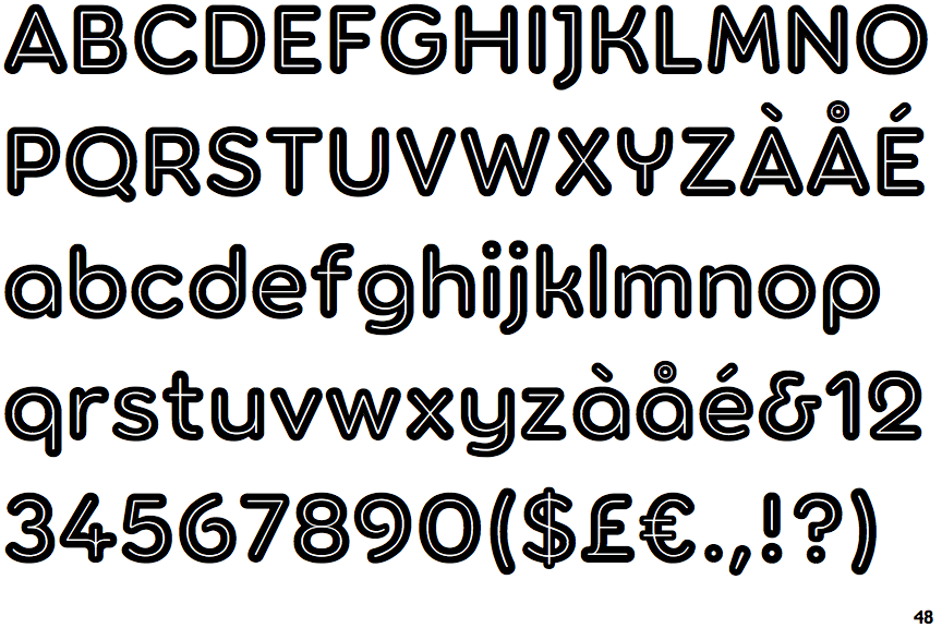 Identifont - Torus Inline Bold