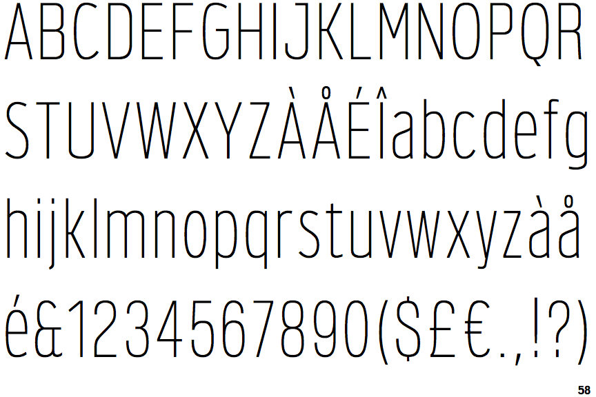 Identifont - Verbatim Narrow Thin