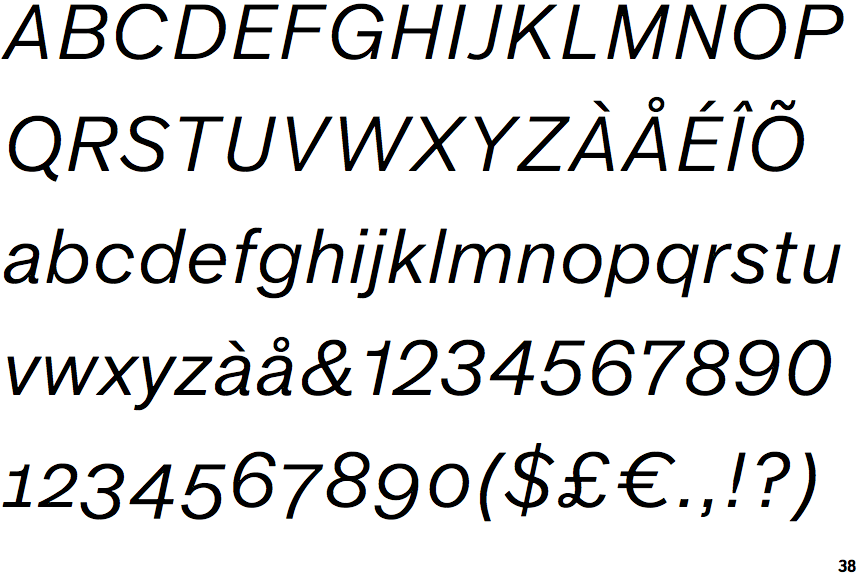 Identifont - Werksatz Italic