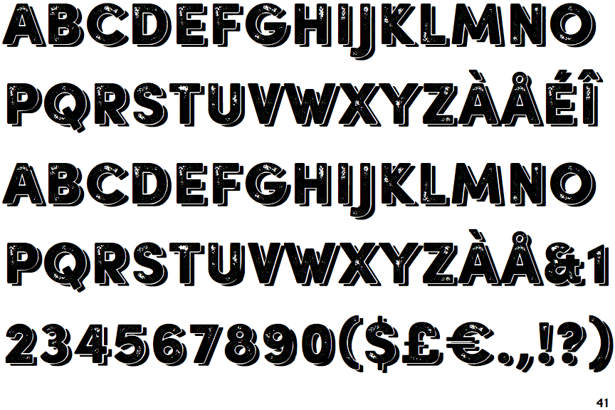 Identifont - Sofia Rough Black Shadow One