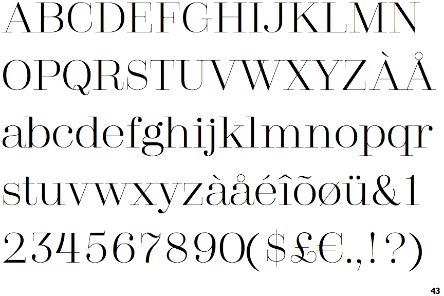 Identifont - Absolute Beauty Serif Thin