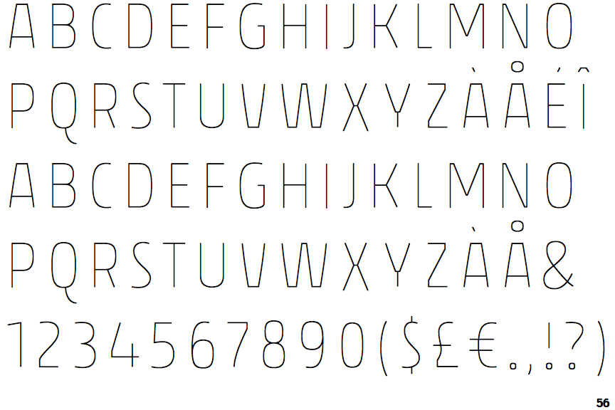 Identifont - Rockeby Condensed Inside One
