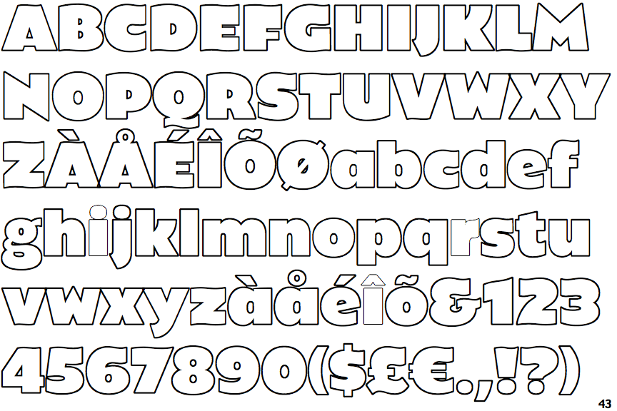 Identifont - Azero Extra Bold Outline