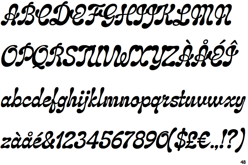 Identifont - Klangfarbe Script