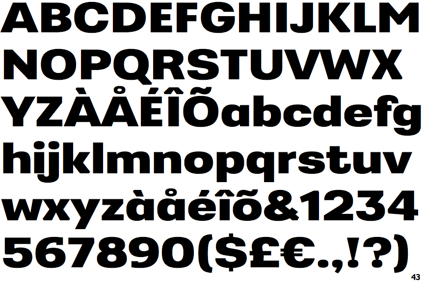 Identifont - Greater Neue Expanded Bold