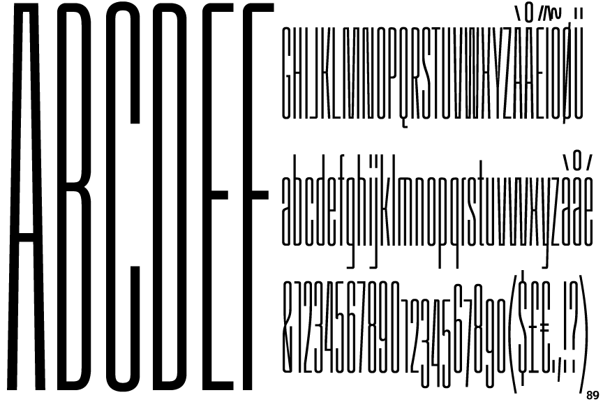 Identifont - Artex Compressed Hairline