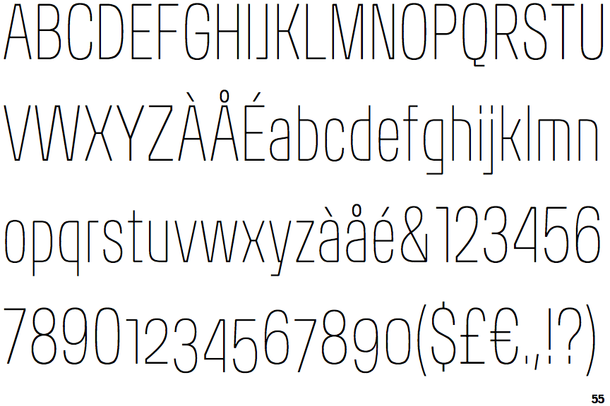 Identifont - Artex Condensed Hairline