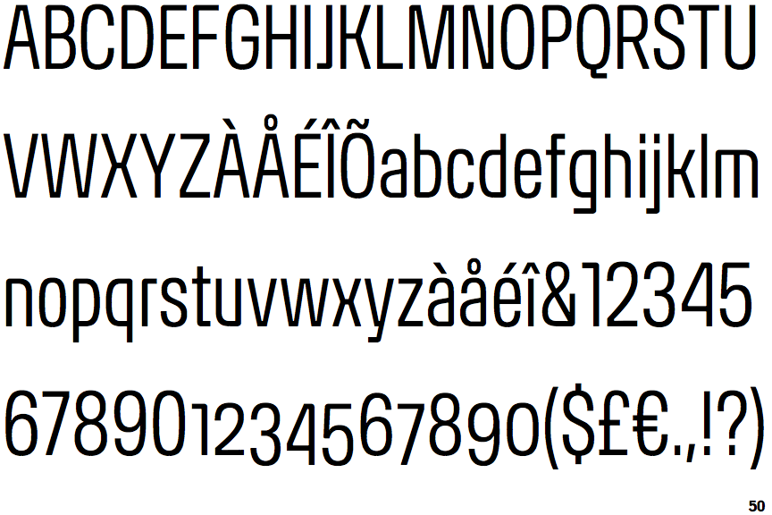 Identifont - Artex Condensed Light