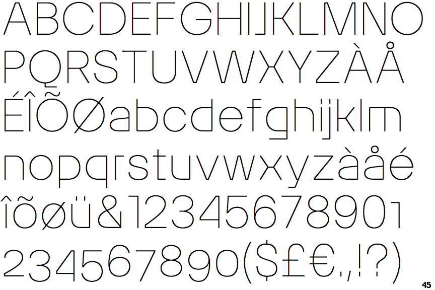 Identifont - Artex Hairline