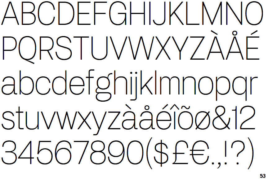 Identifont - Fridag Sans Extra Light