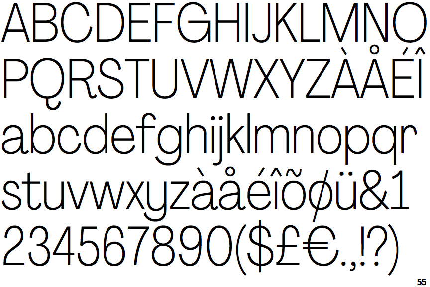 Identifont - Agrandir Narrow Thin