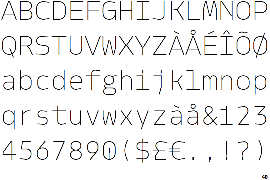 Identifont - Model Mono Thin