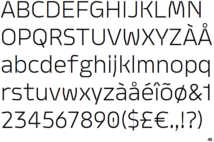 Identifont - Model Sans Light