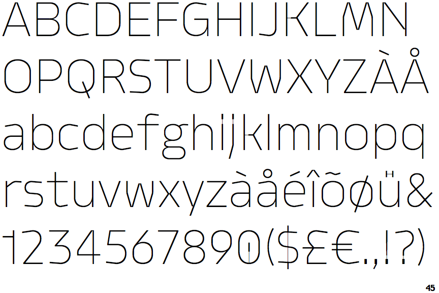Identifont - Model Sans Thin