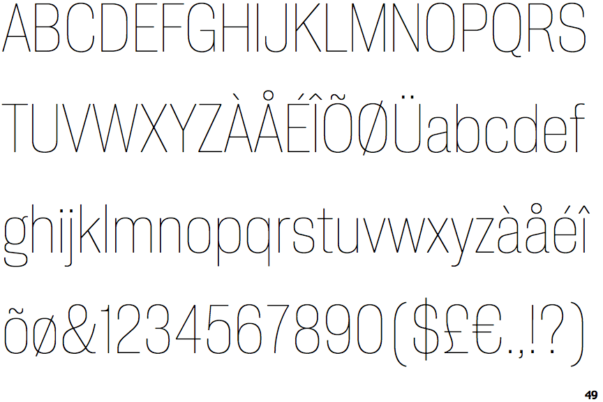 Identifont - Neue Corp Narrow Thin
