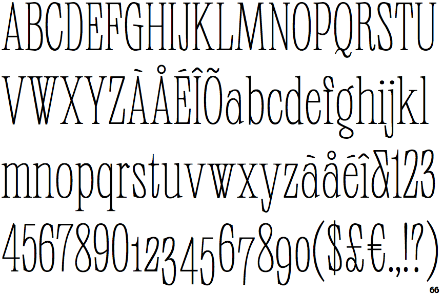 Identifont - Neue World Condensed Thin