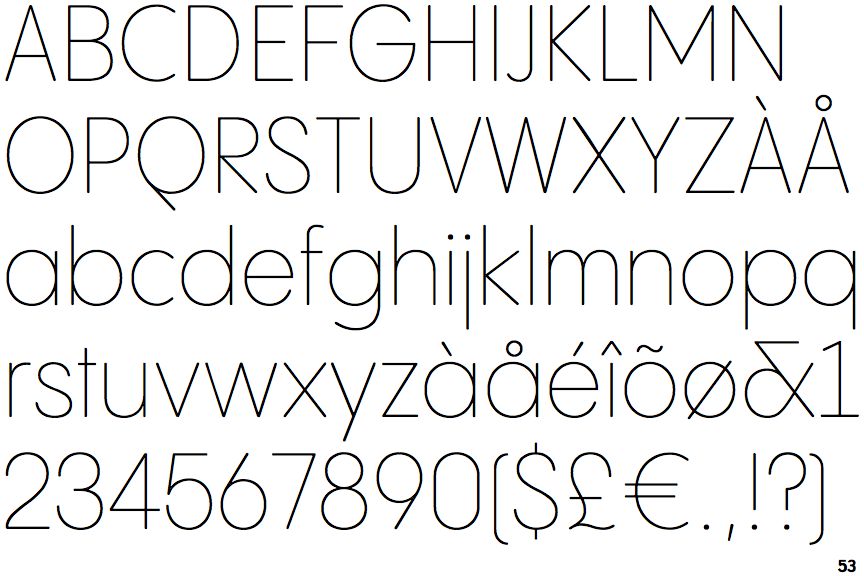 Identifont - Pangram Sans Rounded Compact Thin