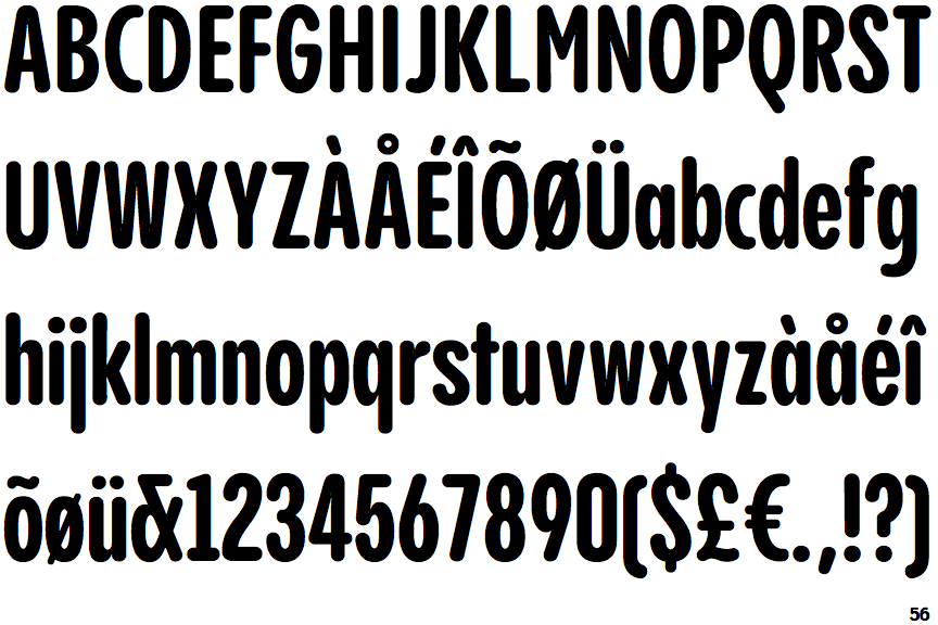 Identifont - Pangram Sans Rounded Compressed Bold